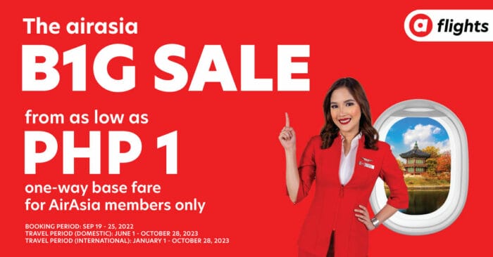 AirAsia BIG Sale PHP 1 Fare Promo - Piso Fare Promo